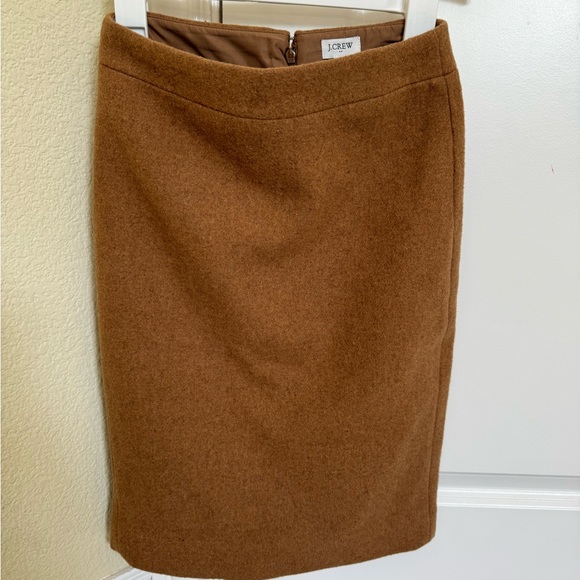 J. Crew | Skirts | Camel Wool Pencil Skirt | Poshmark